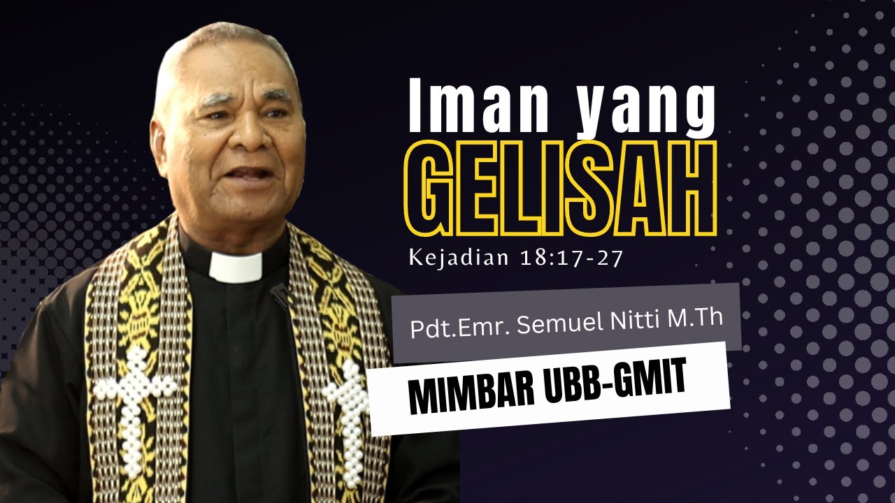 IMAN YANG GELISAH! Khotbah penuh makna oleh Pdt. Emr. Semuel Nitti ...