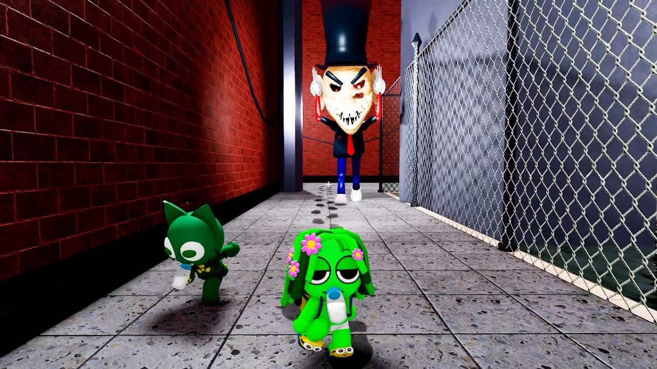 Sprunki Baby Vineria & Baby Tox Played Sir Scary's Mansion in ROBLOX ...