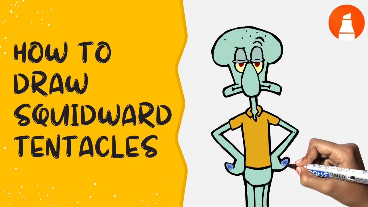 How to draw Squidward Tentacles from SpongeBob SquarePants easy ...
