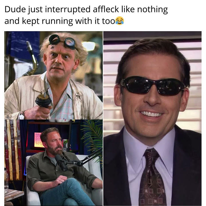 Dude just interrupted affleck like nothing and kept running with it too ...