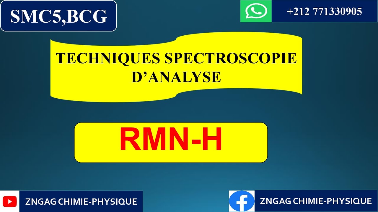 Spectroscopie RMN-H partie 1 - YouTube