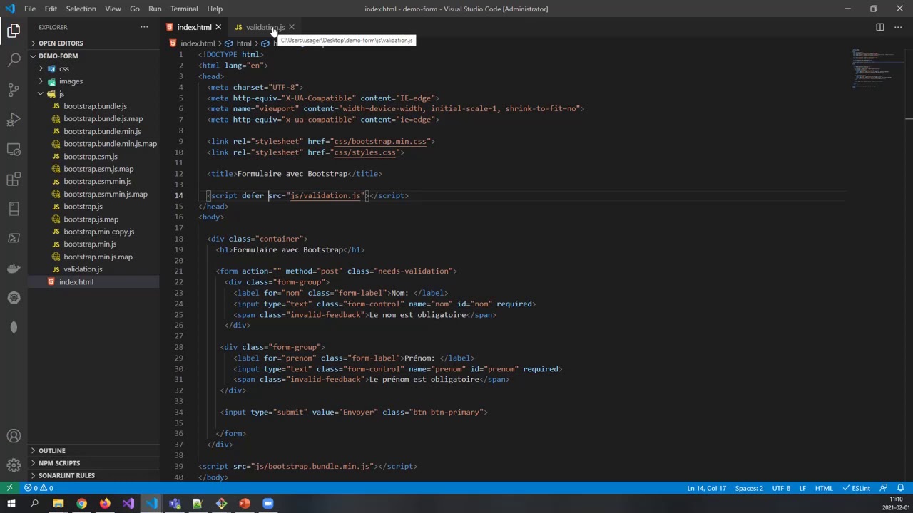 Form Validation Avec Bootstrap 5 YouTube Form Validation Avec Bootstrap 5 YouTube