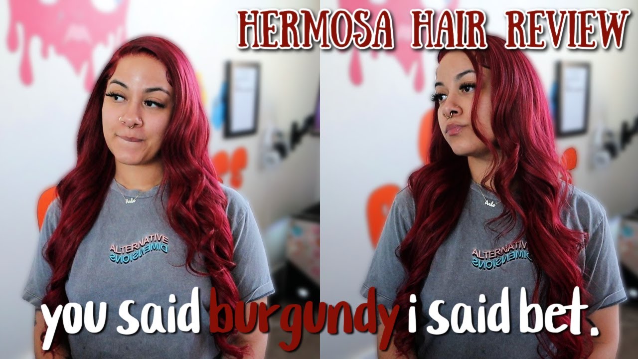 Burgundy is MY Color | Hermosa Hair Review - YouTube