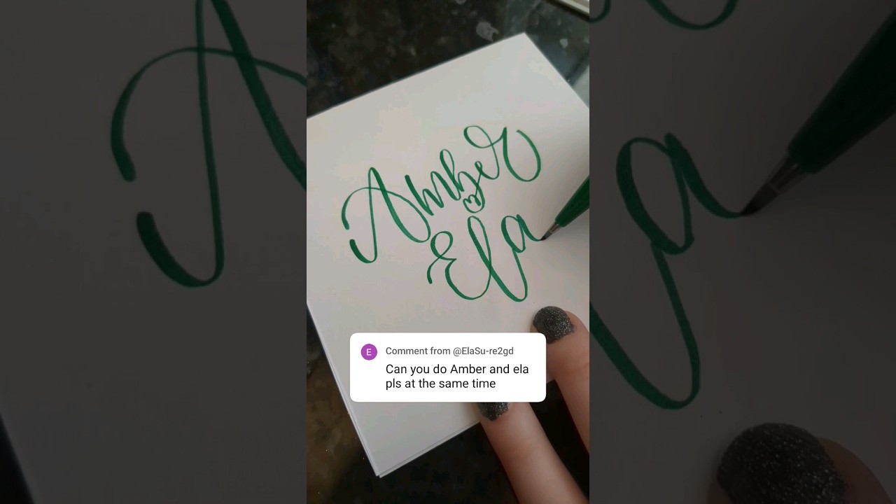 Amber and Ela - Calligraphy Art Request - YouTube