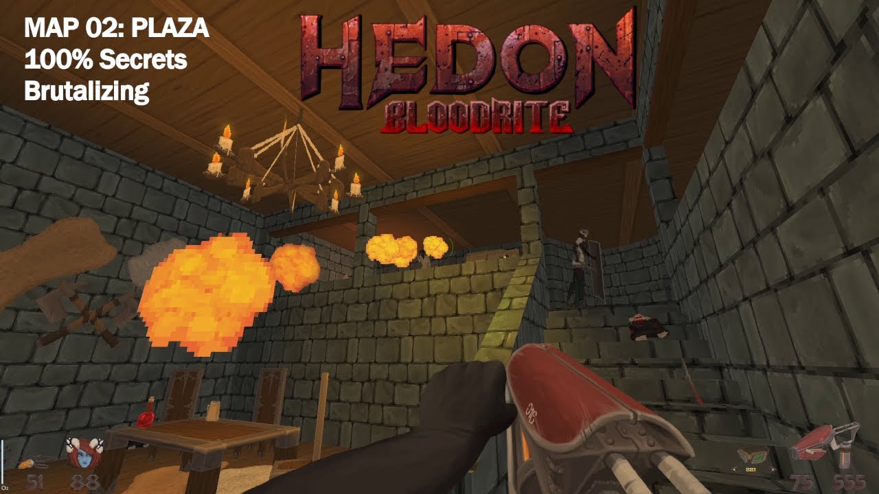 Hedon Bloodrite - Map 02: Plaza (Brutalizing, 100% Secrets) - YouTube