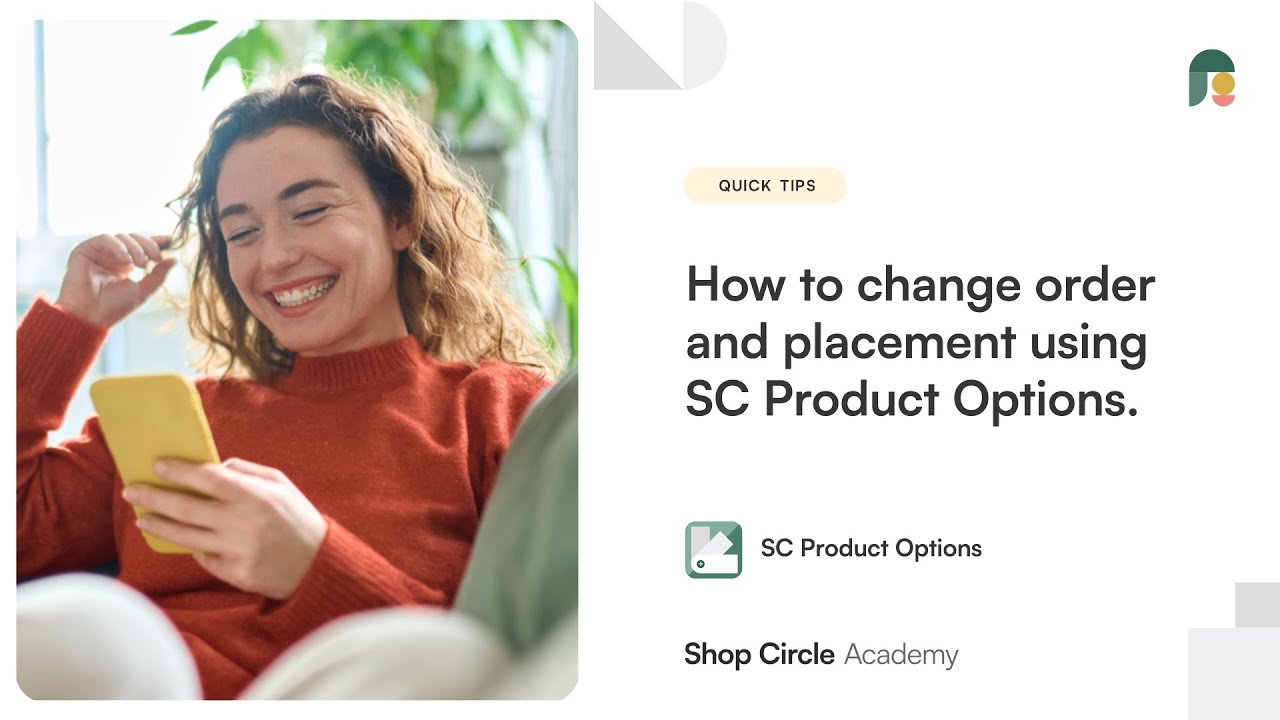 How to change order and placement for SC Product Options - YouTube