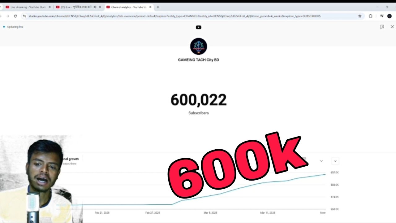 600k Subscriber countdown 🥰 | Thanks for 600k everyone love you - YouTube