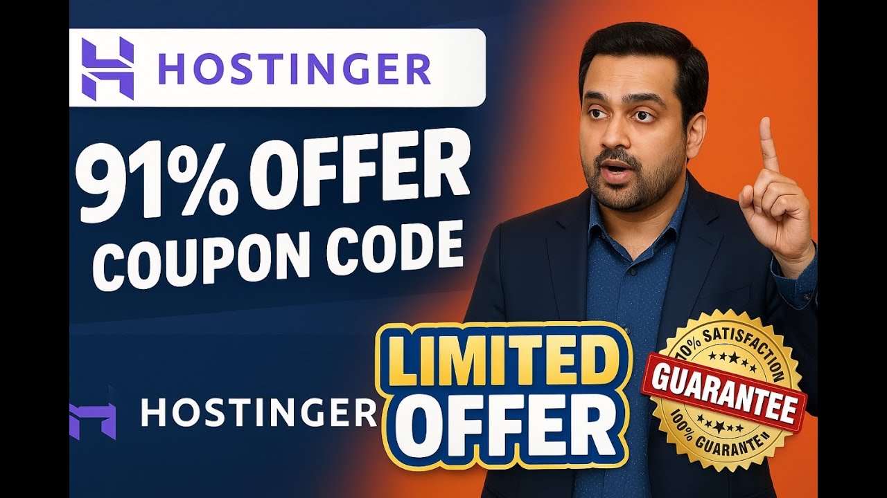 Hostinger Coupon Code 2025 - Get 91% Discount! - YouTube