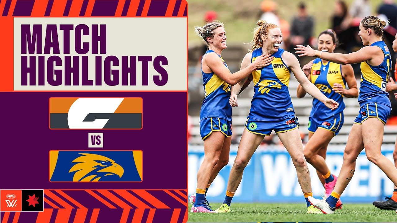 GWS v West Coast | Week Five, 2024 | AFLW - YouTube