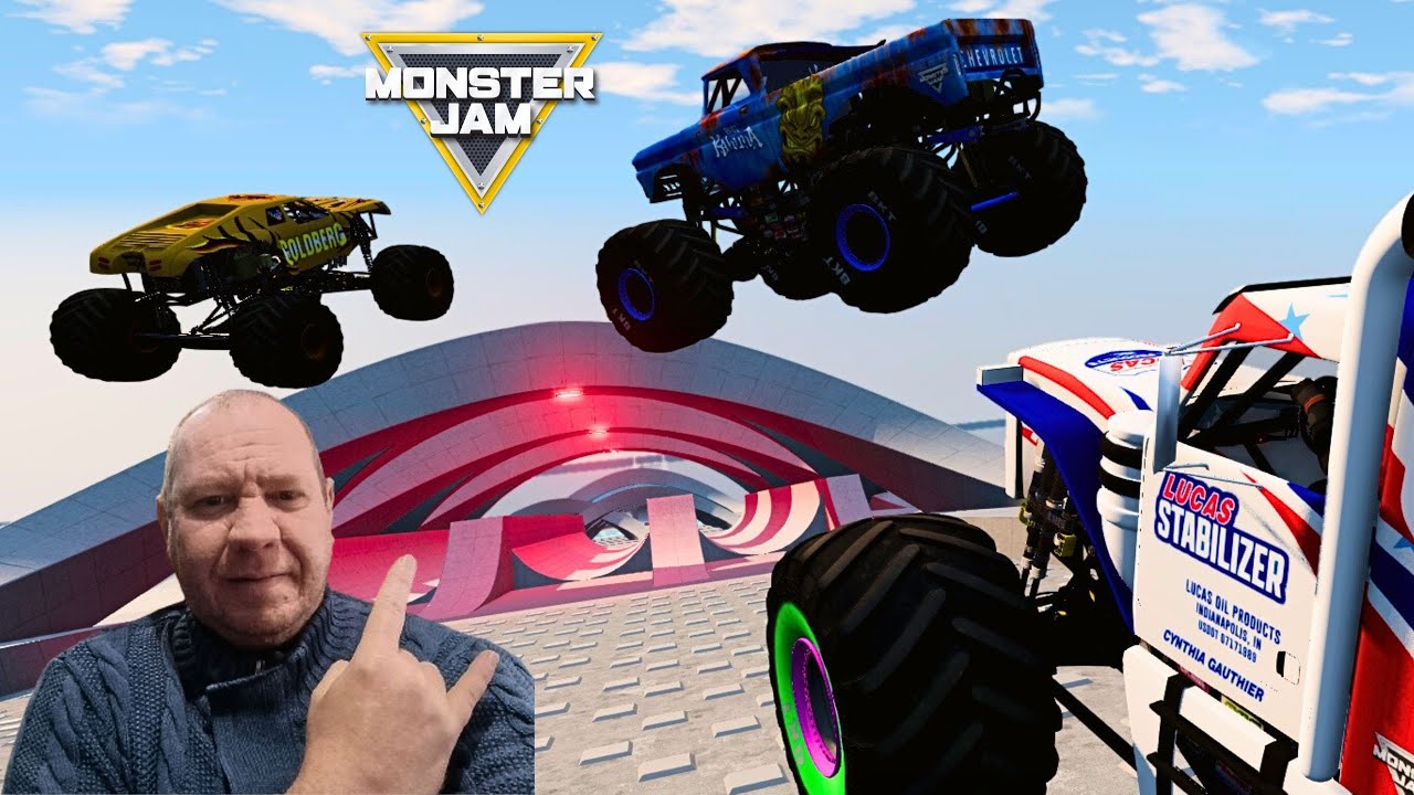 Monster Jam INSANE Racing, freestyle and Speed Decent BeamNG Drive ...