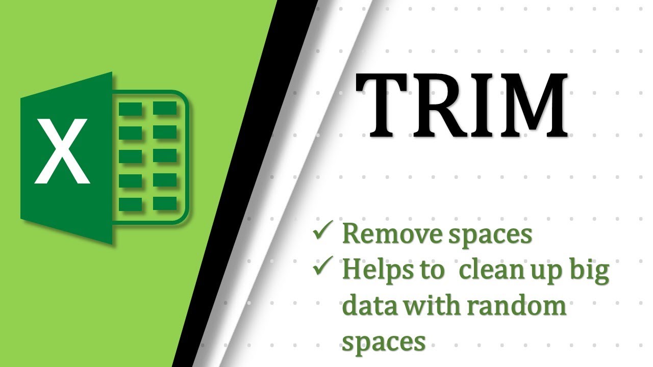EXCEL TRIM How To Remove Extra Spaces In Excel YouTube excel-trim-how-to-remove-extra-spaces-in-excel-youtube