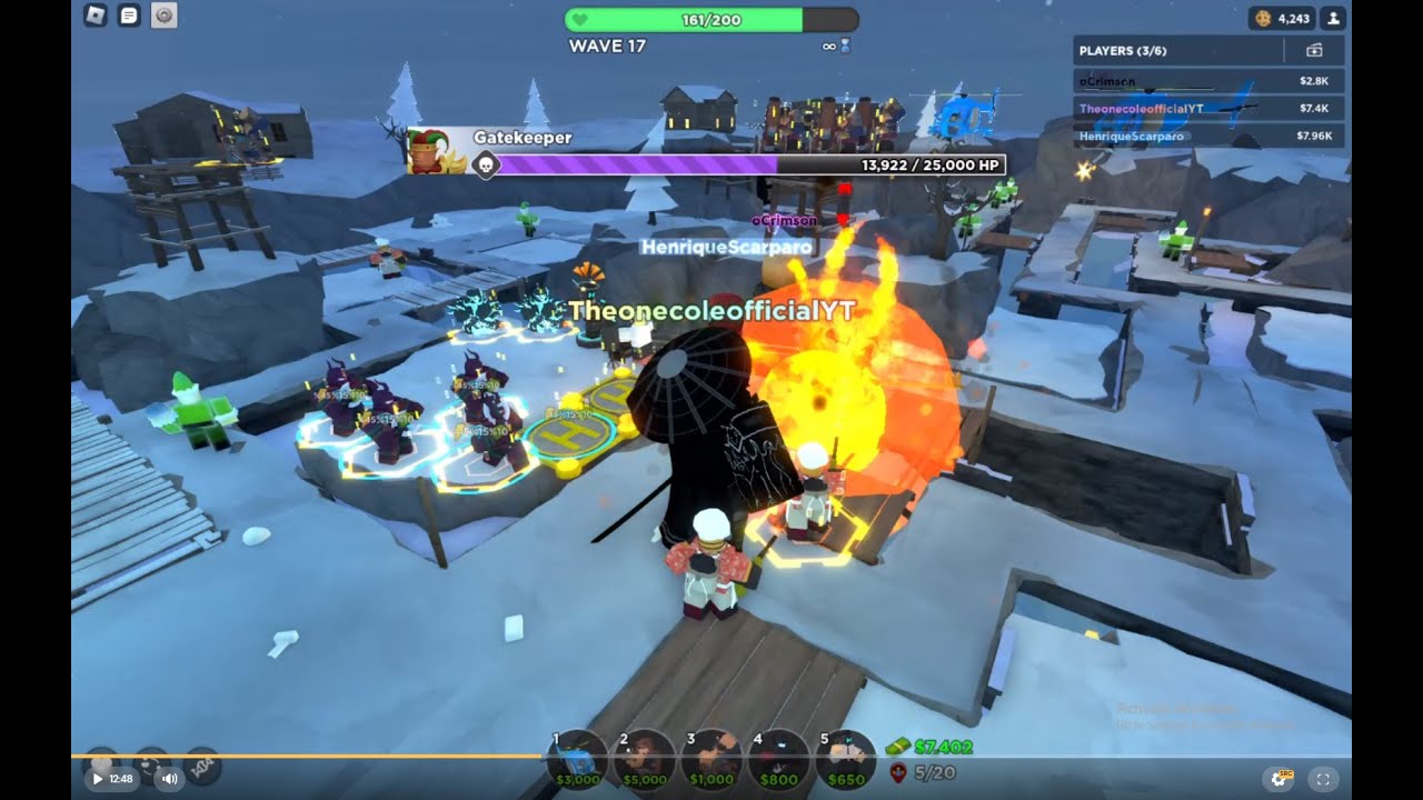 Tower defence simulator event gameplay - YouTube