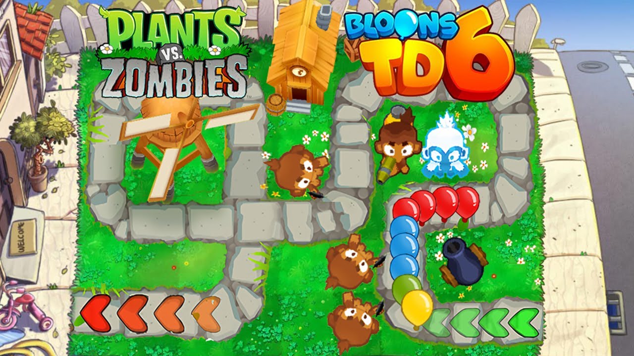plants vs zombies : Play Bloons Tower Defense in PVZ - YouTube