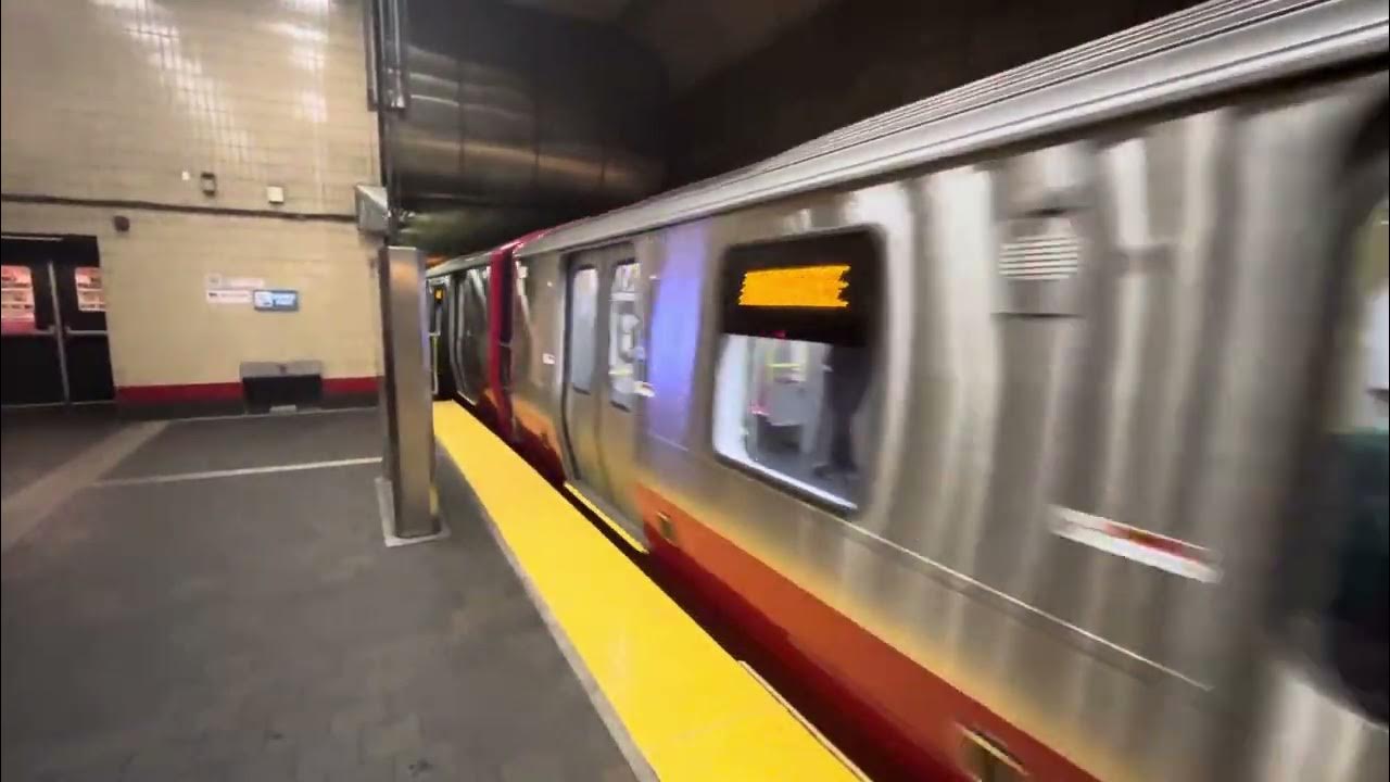 MBTA CRRC 1900 series Red Line departs Harvard. - YouTube