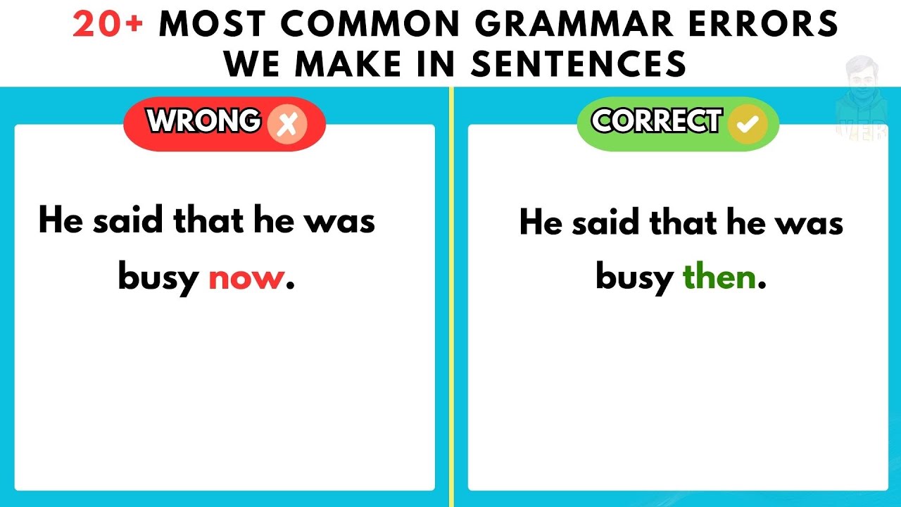 20+ most common grammar errors we make in sentences in writing - YouTube