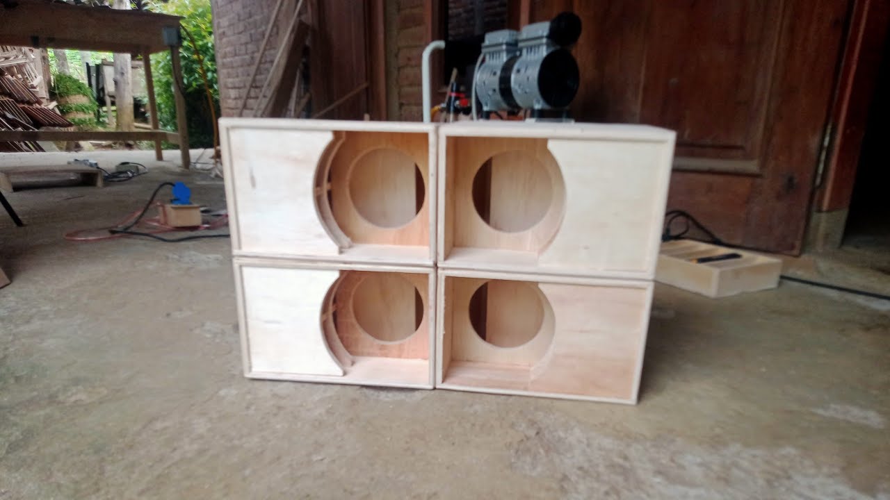 Membuat bok speaker miniatur sound system model cobre 4 inch - YouTube