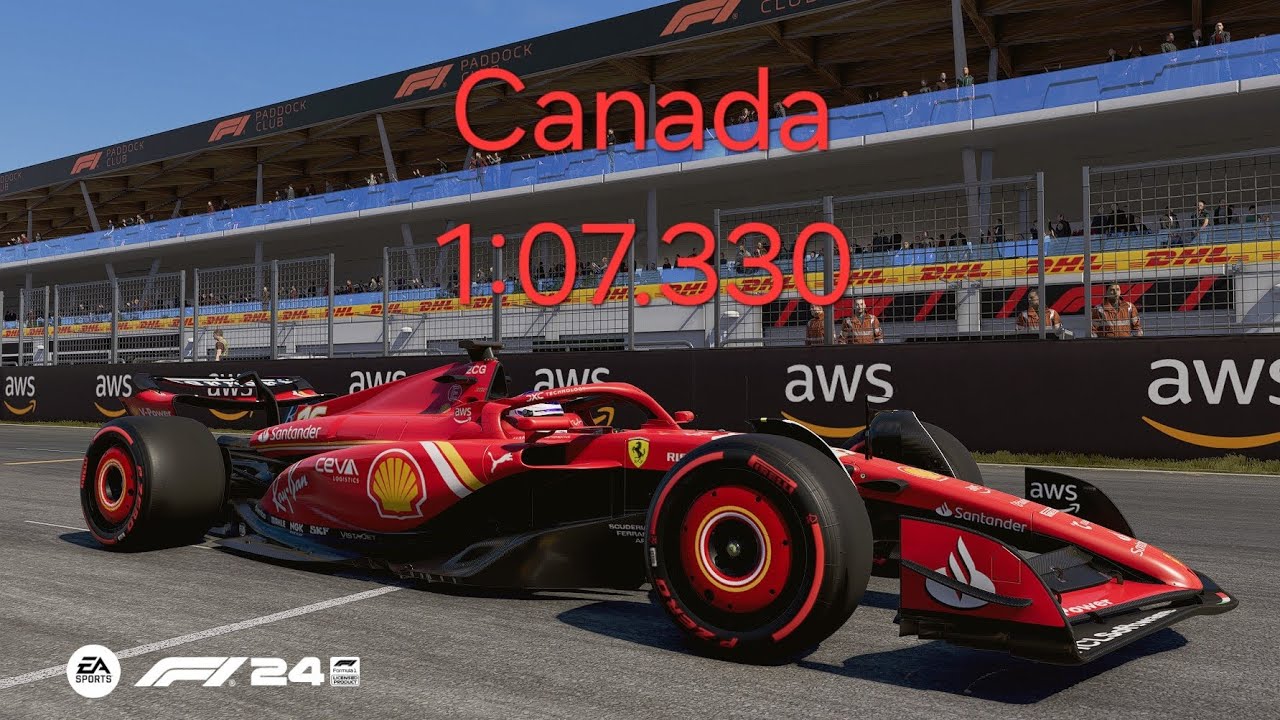 F1 24 Canada Circuit Gilles Villeneuve Time Trial Hot Lap (1:07.330 ...