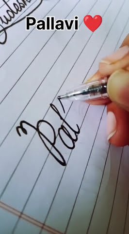 Pallavi calligraphy.. 😊 comment your name.. #writing #calligraphy # ...