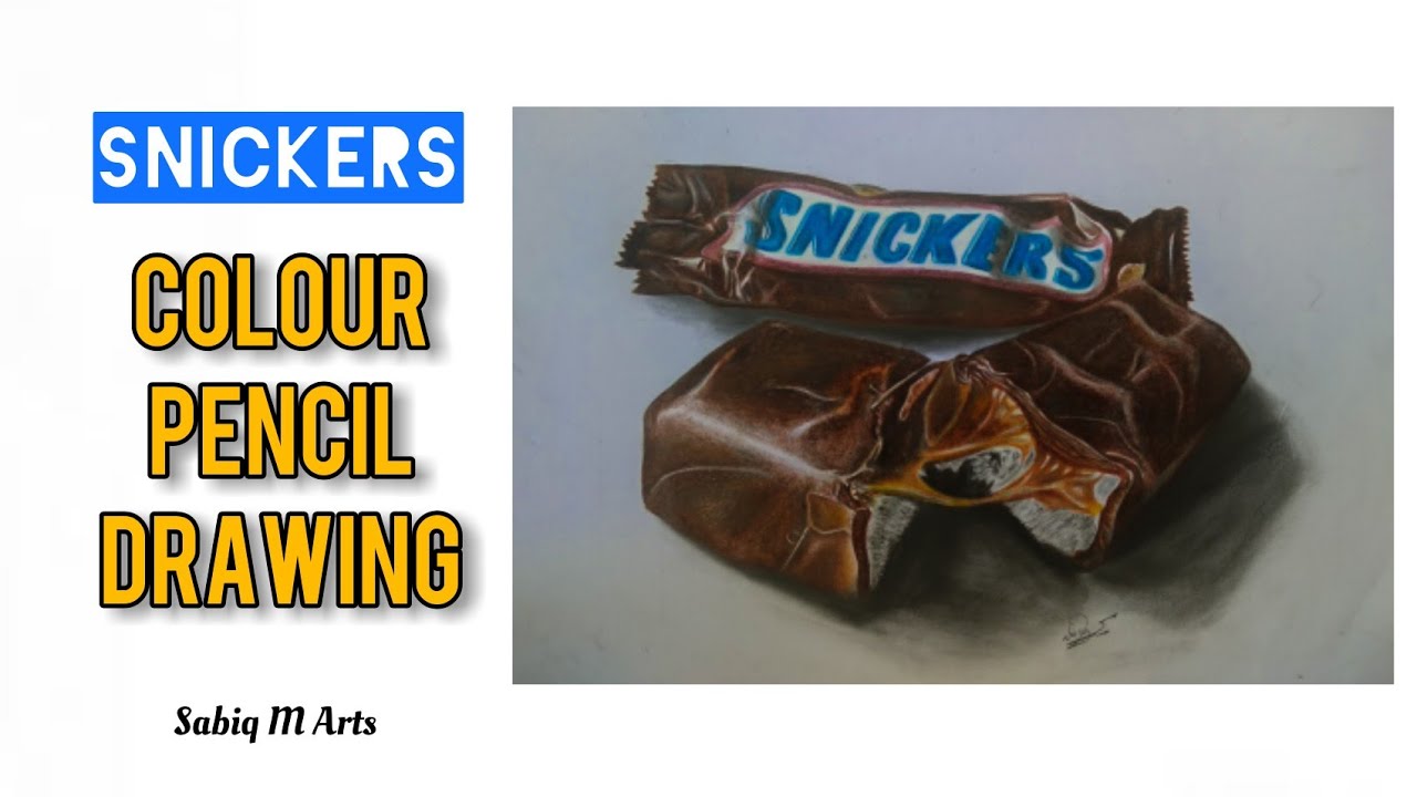 How to draw Snickers ️ | Colour pencil drawing ️ | Realistic Drawing ...