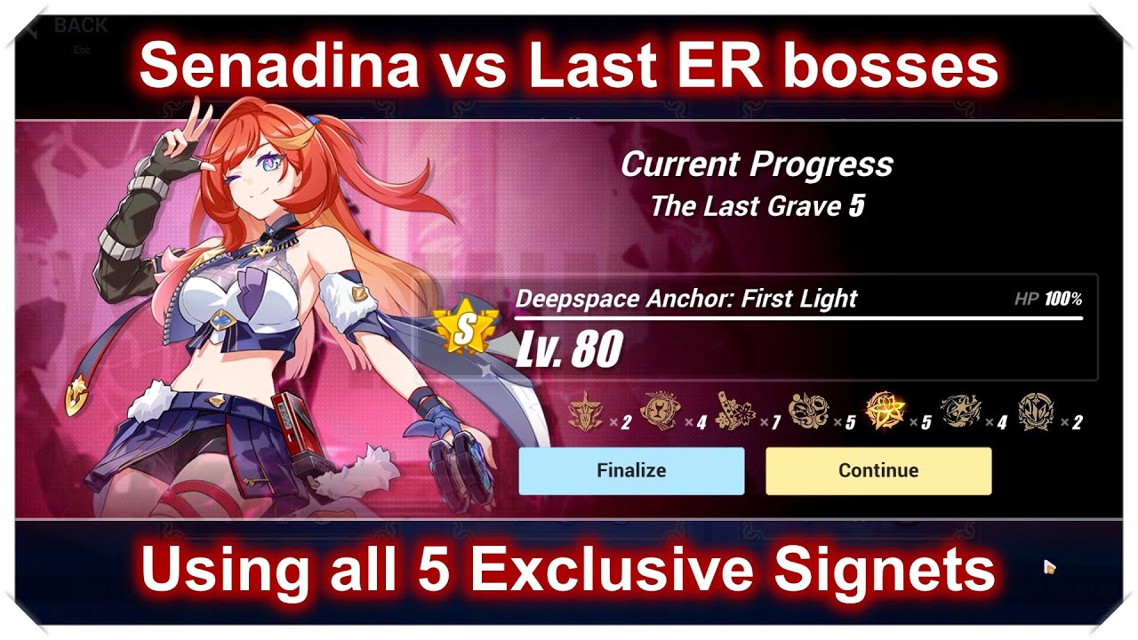 Senadia with all Exclusive signets vs last ER boss and small ...