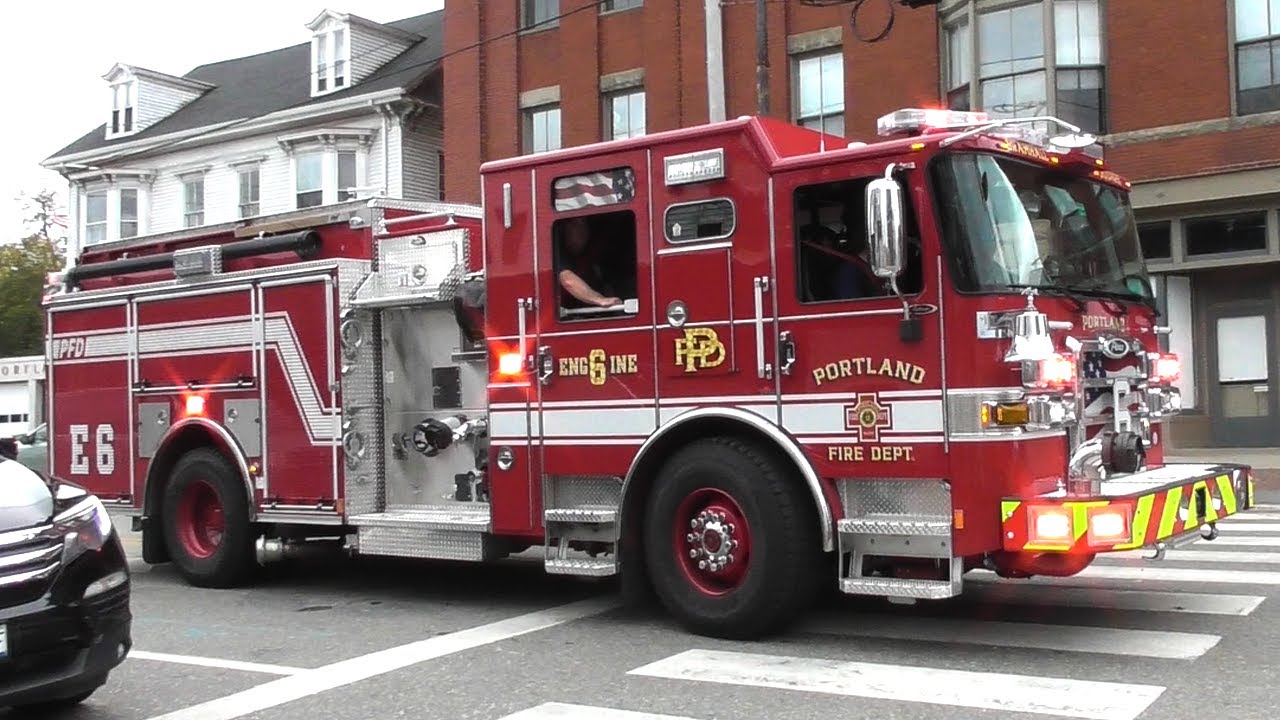 Portland, ME Fire Department *Brand New* Engine 6 Responding - YouTube
