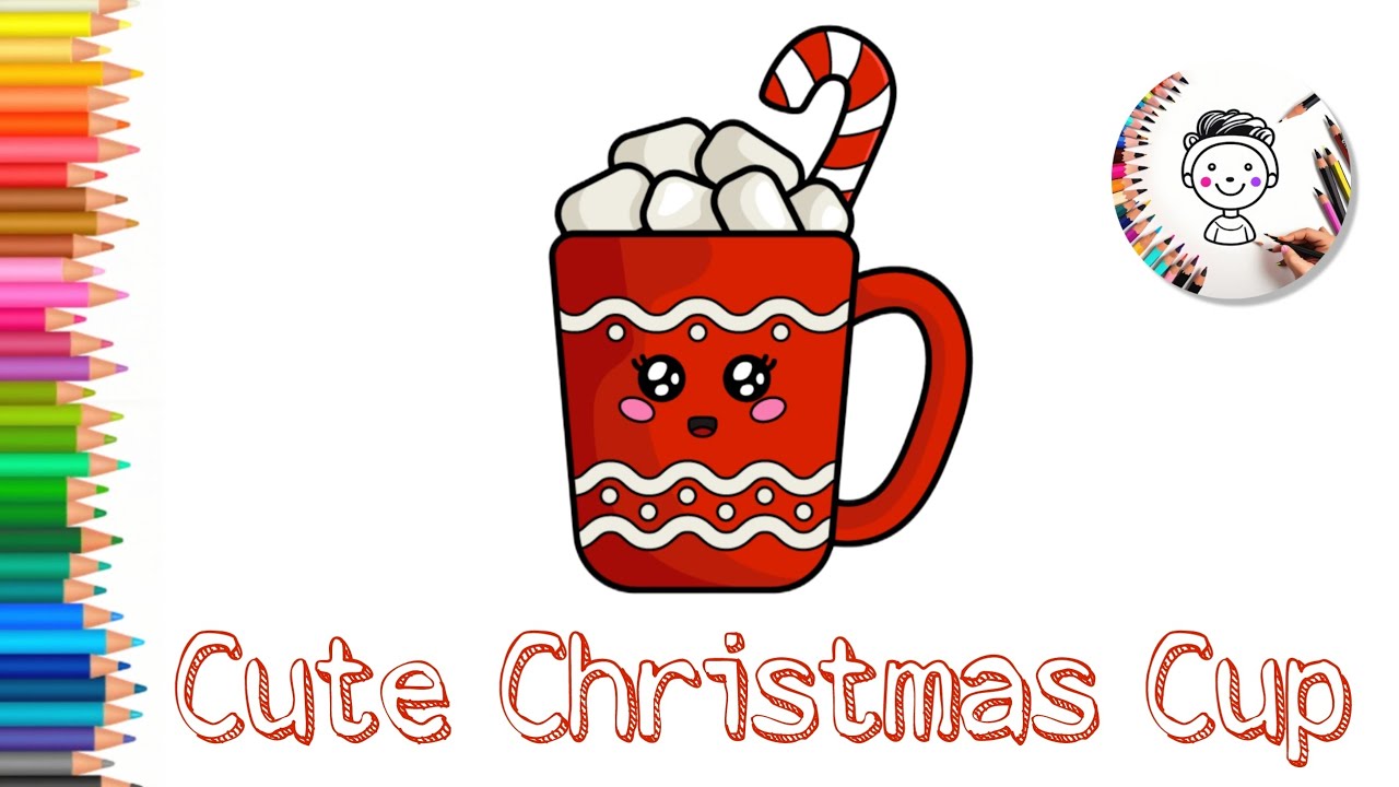 How to draw: Painting a Cute Christmas Cup | A Festive Art Tutorial ...