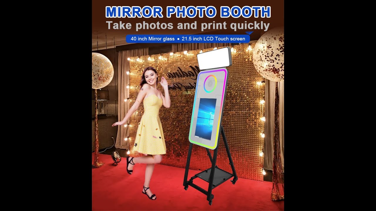 WiViFoto Foldable 40 inch Mirror Photo Booth - YouTube