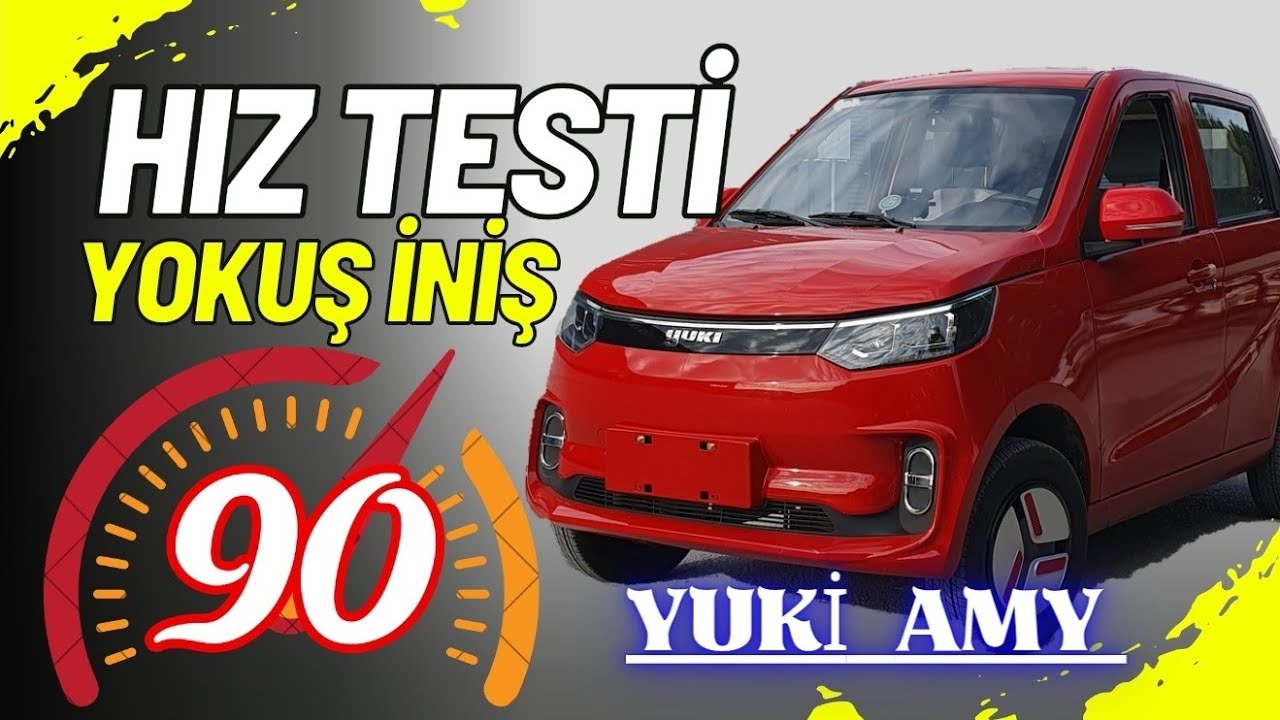 YUKİ AMY ELEKTRİKLİ ARABA YOKUŞ İNİŞ TESTİ HIZ TESTİ ELEKTRİKLİ ARABA ...