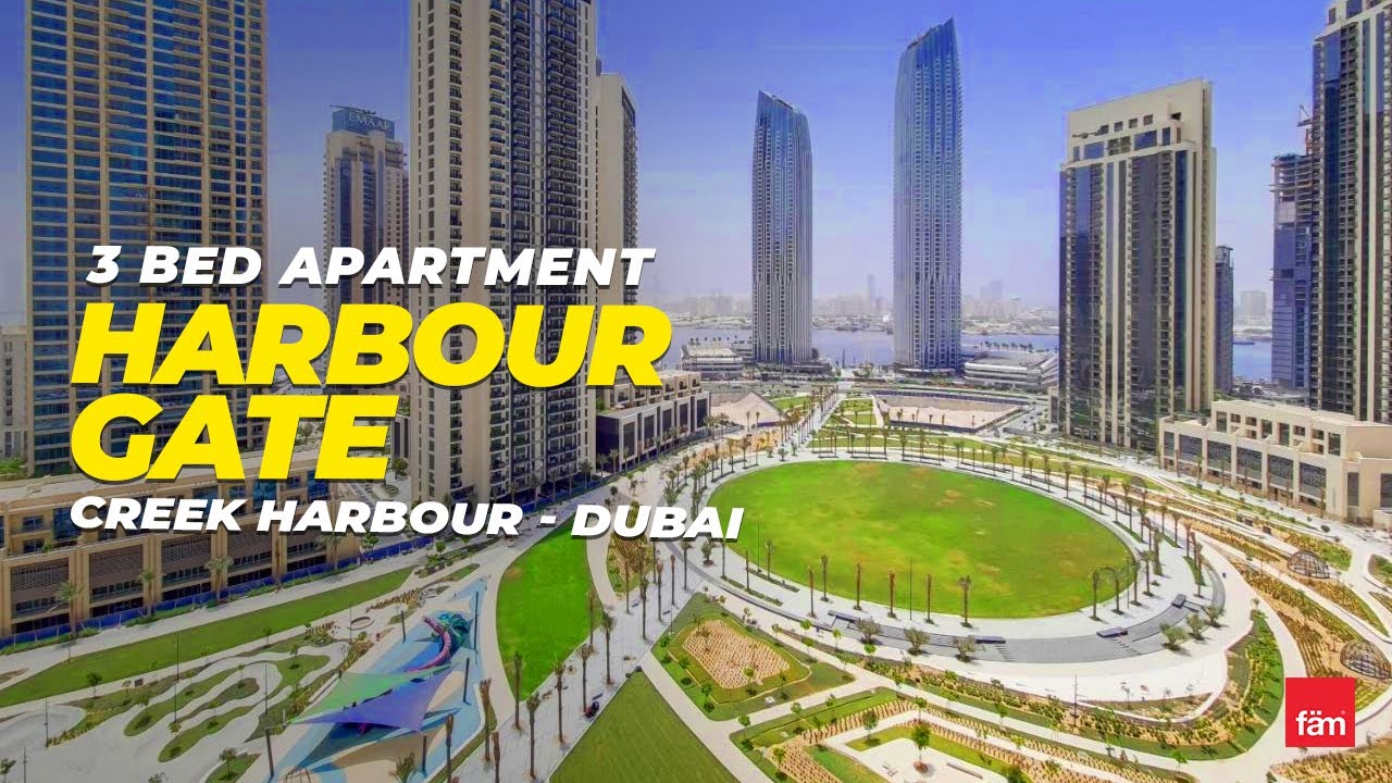 Spacious 3 Bed Apartment in Harbour Gate, Creek Harbour - Dubai - YouTube