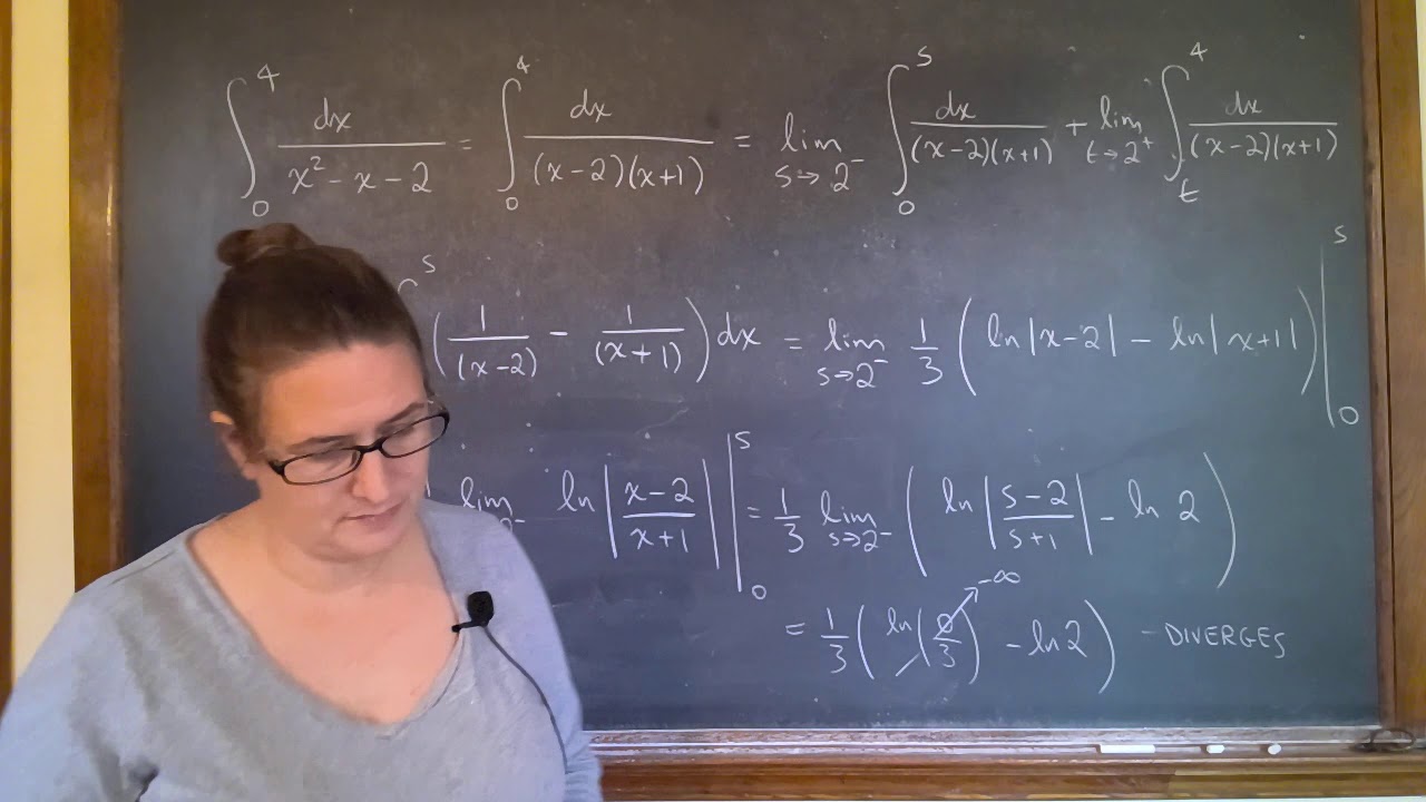 Two more examples of type 2 improper integrals - YouTube