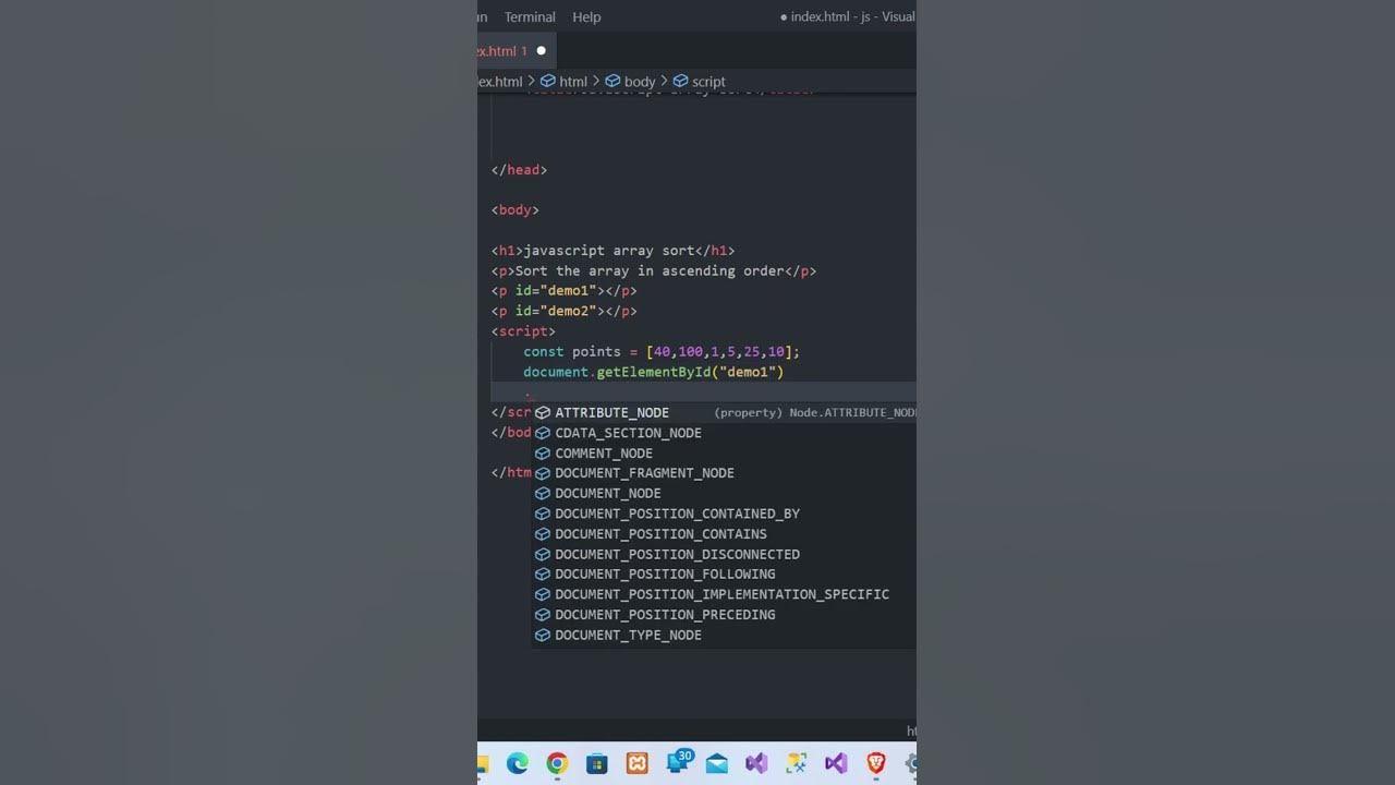 Sort The Array In Ascending Order In Javascript Javascript Array Sorts Ascending Order