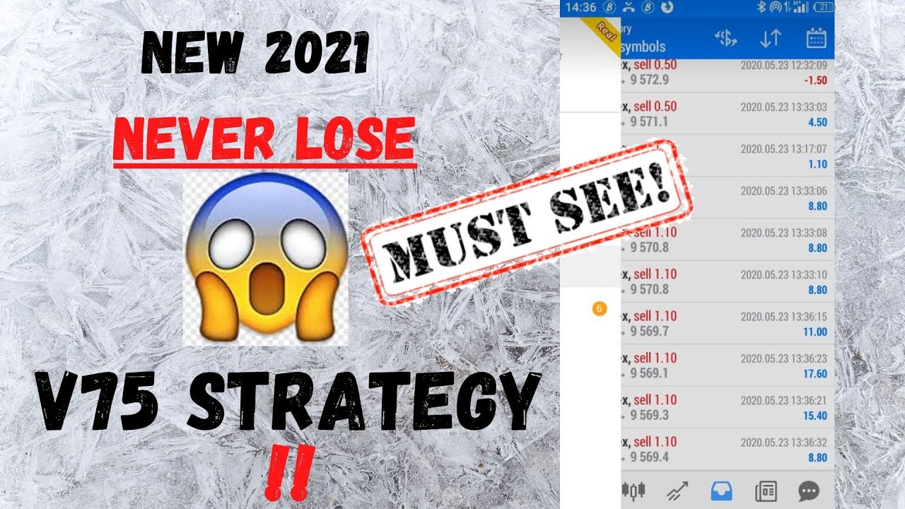 NEW V75 TRADING STRATEGY EXPLAINED(NEVER LOSE STRATEGY)!!! - YouTube