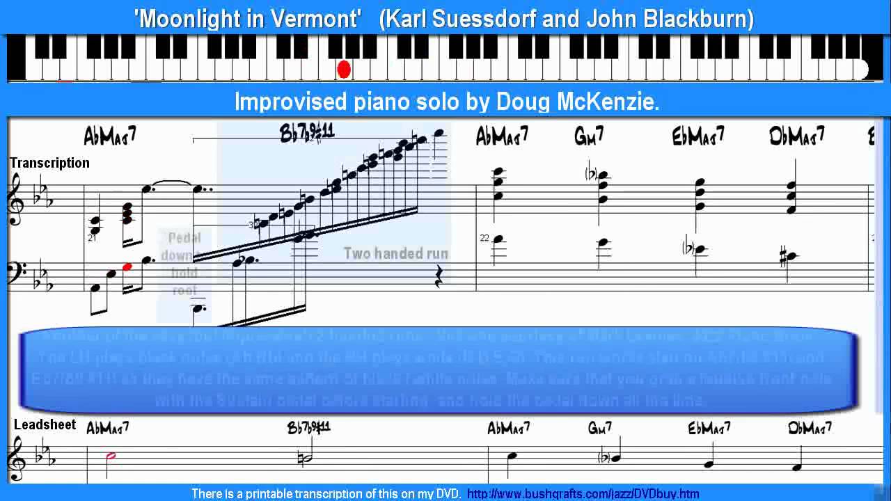 'Moonlight In Vermont' - solo piano lesson - The Whole Tone Scale - YouTube