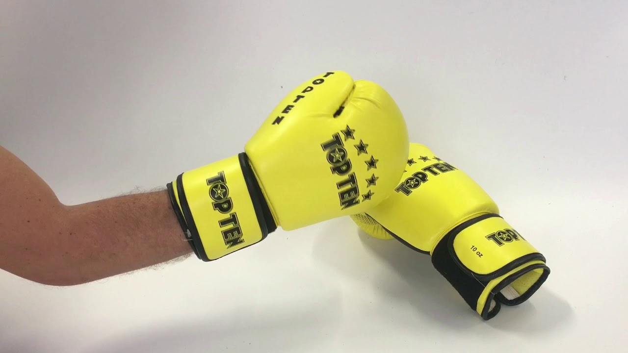 Boxerské rukavice Top Ten Basic žlutá černá - YouTube