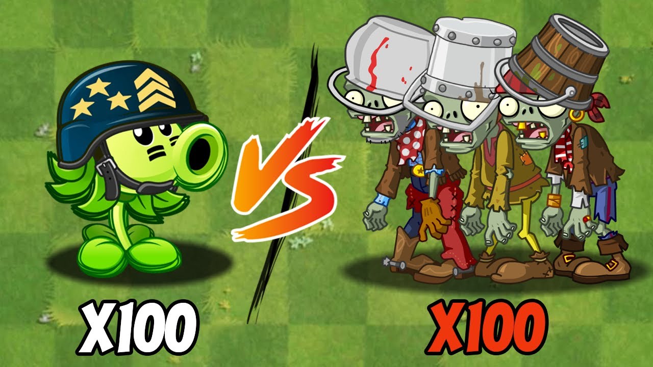 PVZ 2 Challenge - 100 Plants Max Level Vs 100 Zombies Level 5 - Who ...
