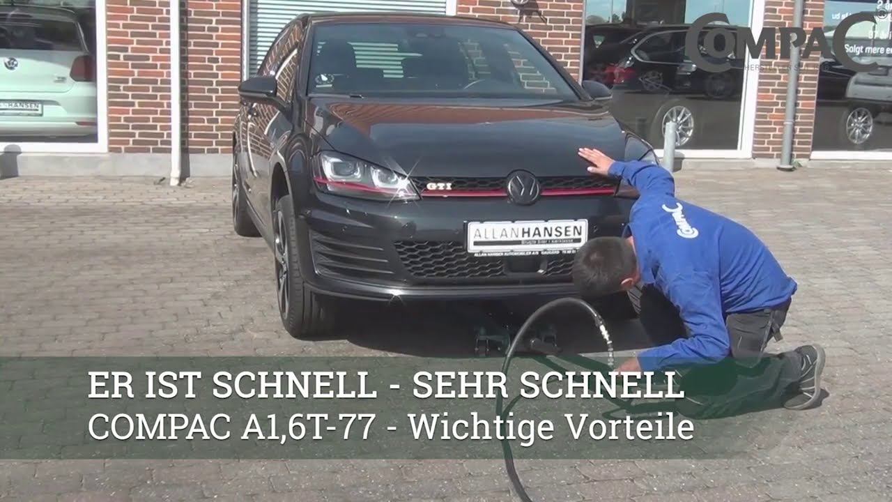 tiefergelegte Fahrzeuge mit dem Wagenheber A1,6T 77 von Compac heben ...