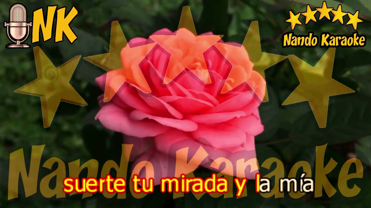 O QUIZÁS SIMPLEMENTE LE REGALE UNA ROSA - Leonardo Favio Karaoke - YouTube