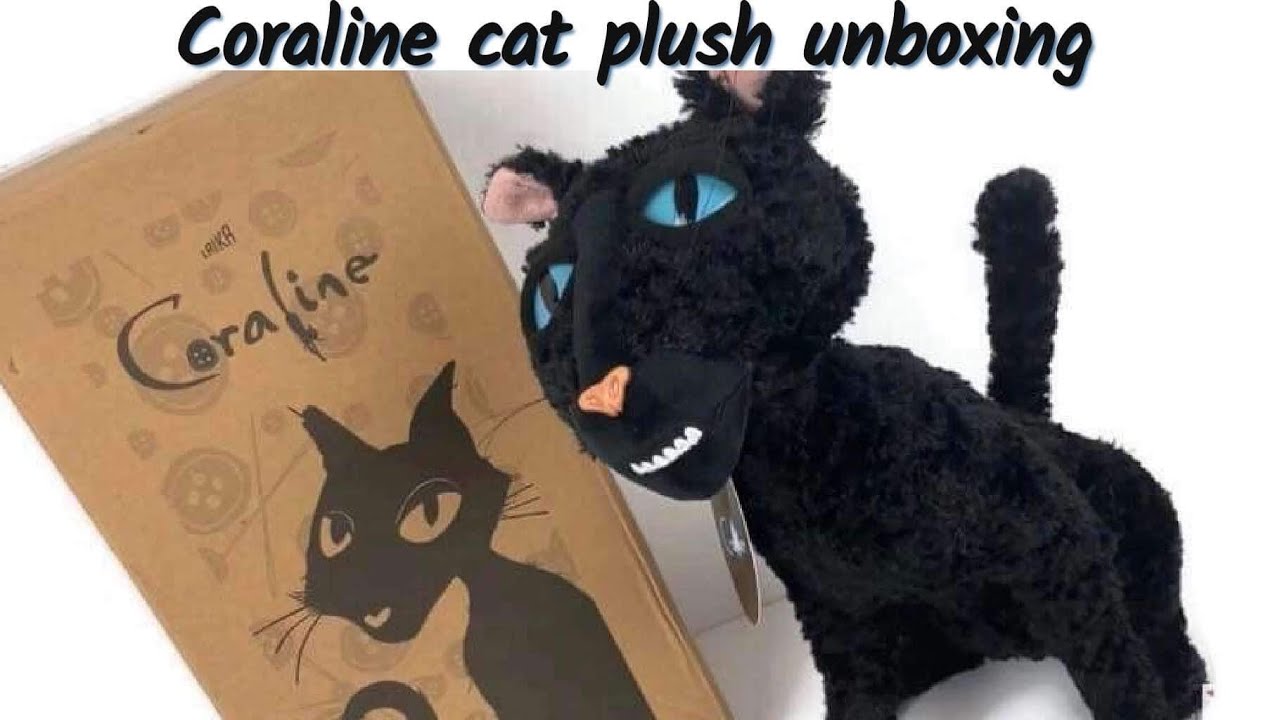 Coraline Studio Edition Laika The Cat Black Cat Plush Toy Unboxing ...