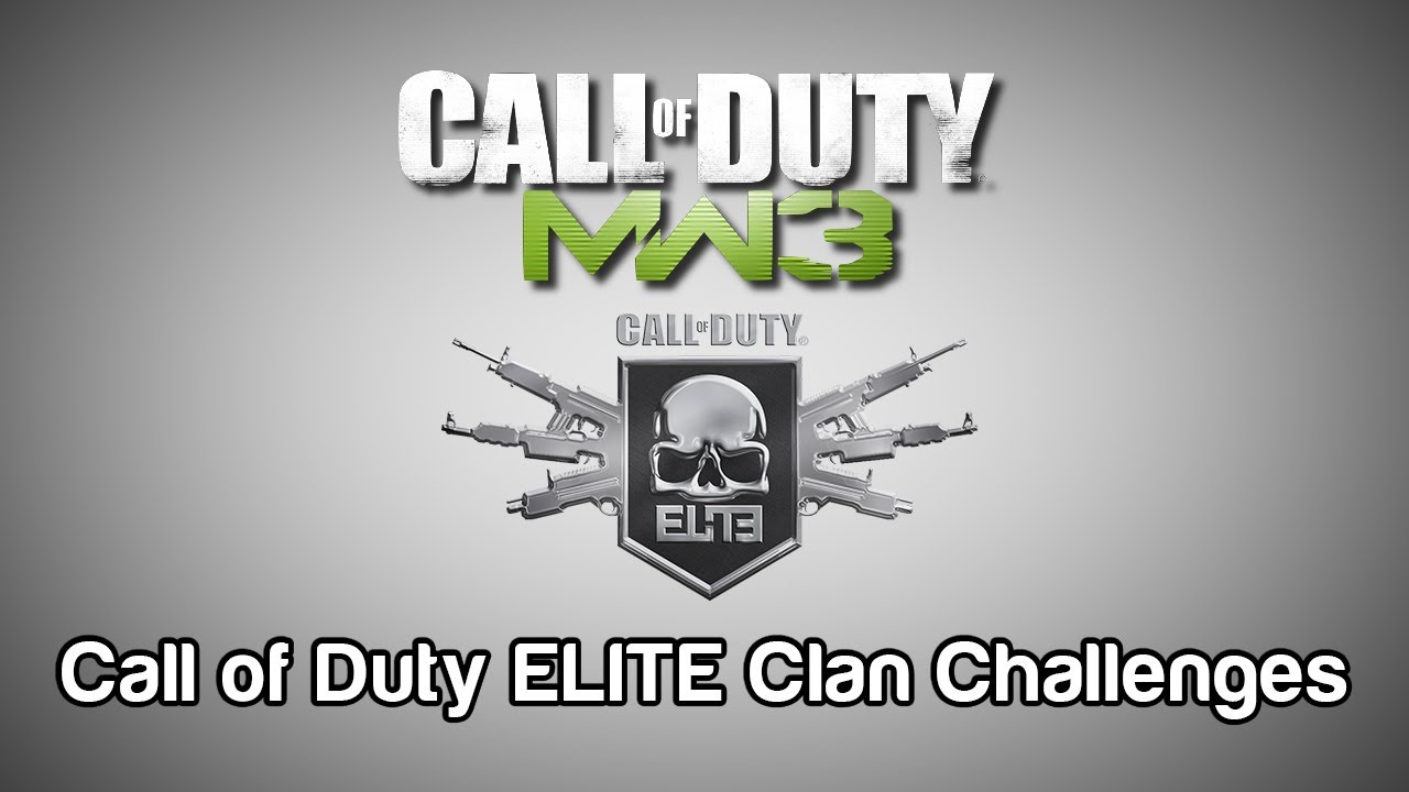 MW3 News - Call of Duty ELITE Clan Challenges Coming Soon - YouTube