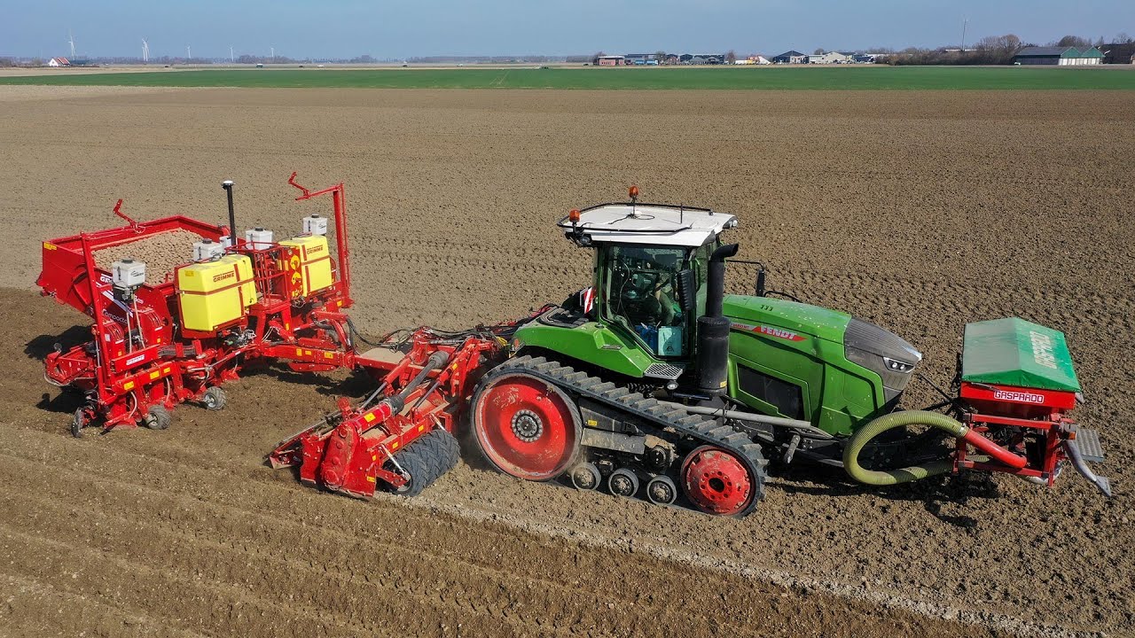 Wide track Fendt | 940 Vario MT + Grimme 8 row planter | Plant 21 ...