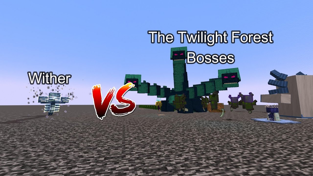 Wither vs The Twilight Forest Bosses Minecraft Mob Battle - YouTube
