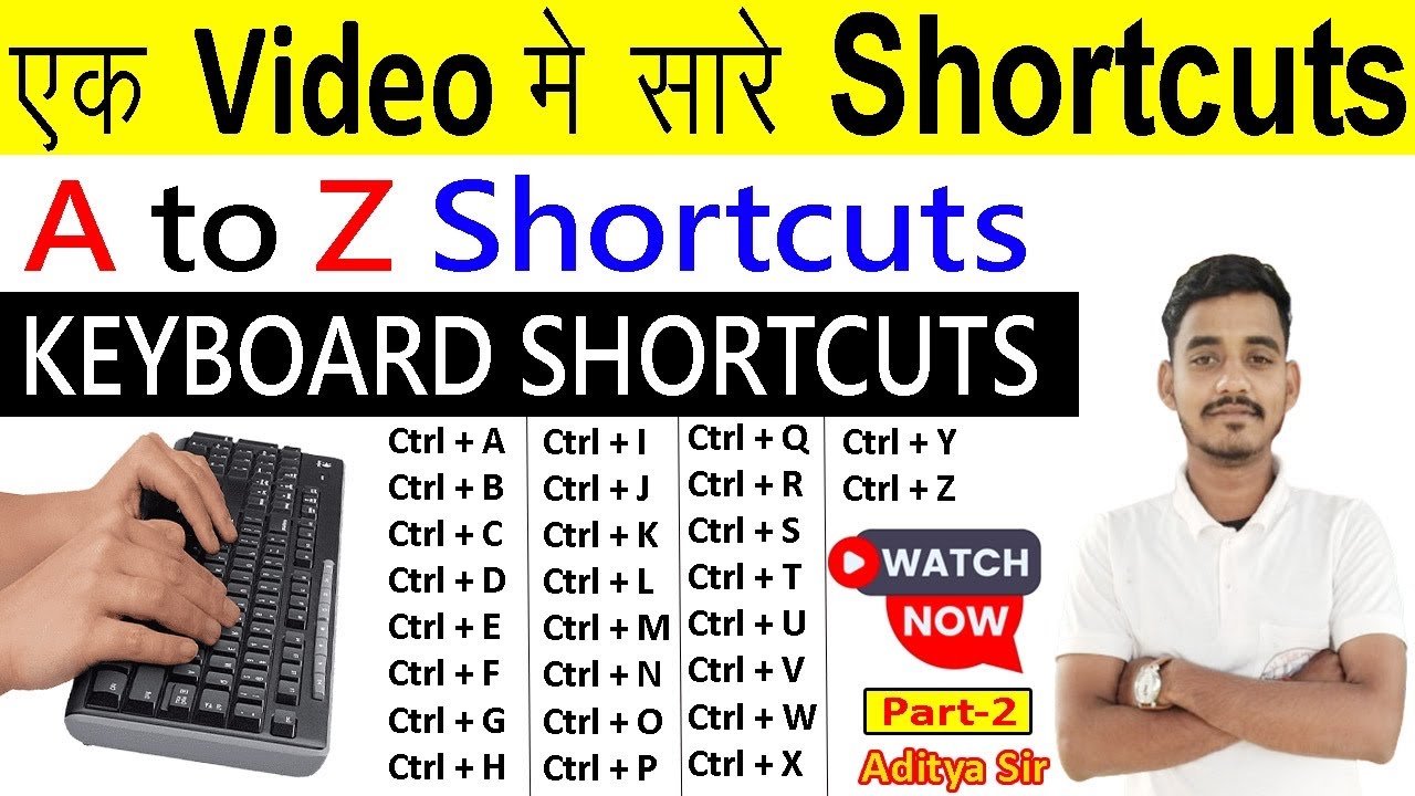 A to Z Computer Shortcut Keys #computershortcutkey - YouTube