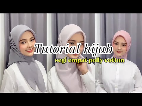 TUTORIAL HIJAB SEGI EMPAT POLLY COTTON | RAPI ANTI LEPEK |SIMPLE