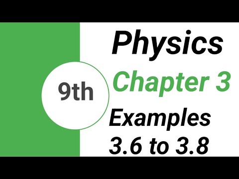 Physics Chapter No 3 Example 3.6 to 3.8| Physics Chapter 3 Kinematics ...