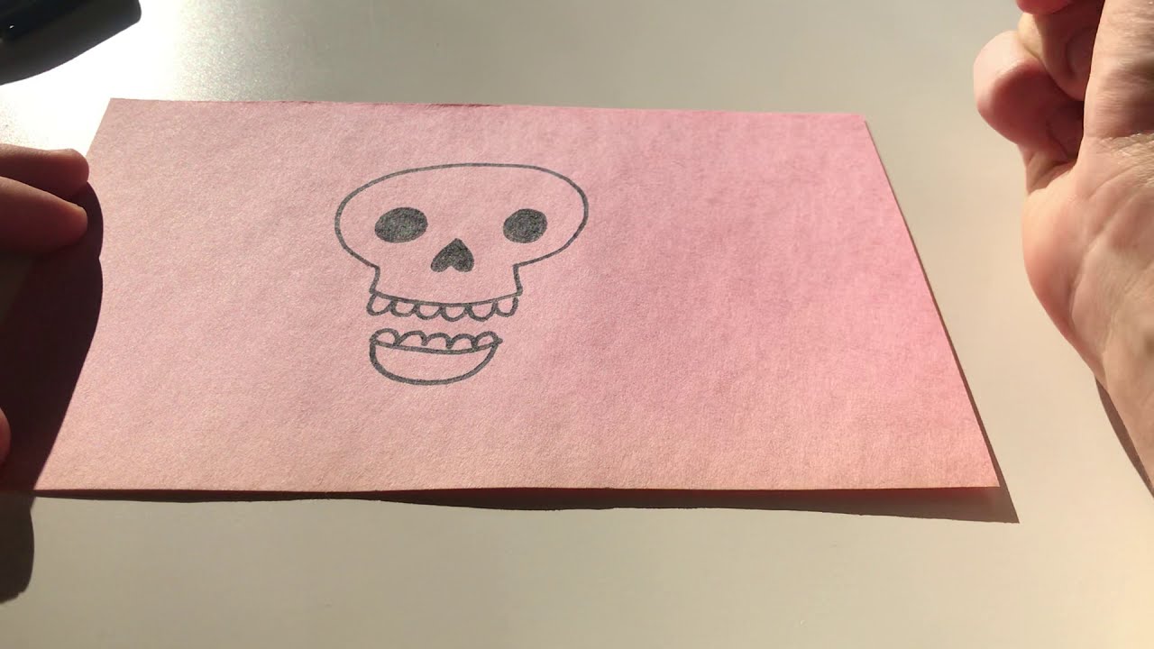 How to Draw a Cute Shrugging Skeleton - YouTube