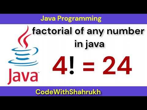factorial of any number in java. - YouTube