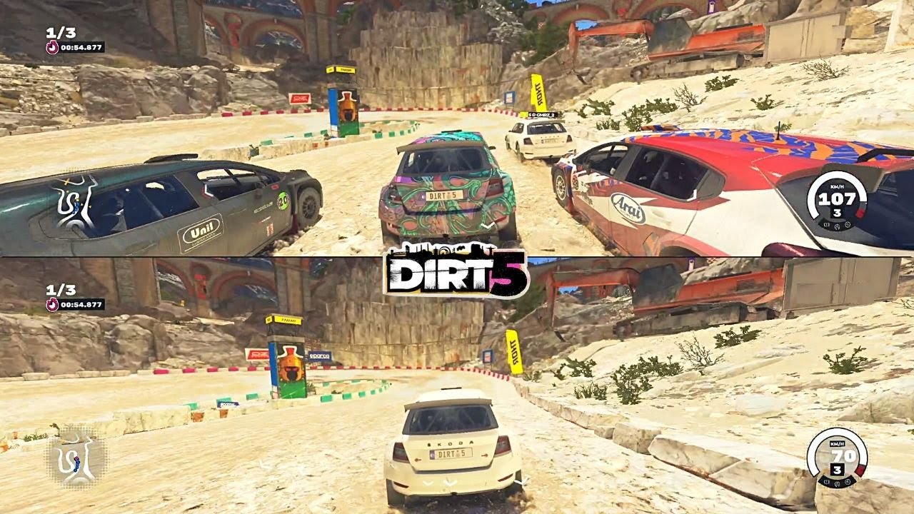 Dirt 5 - Split-screen - 2 players versus gameplay (PC) - YouTube