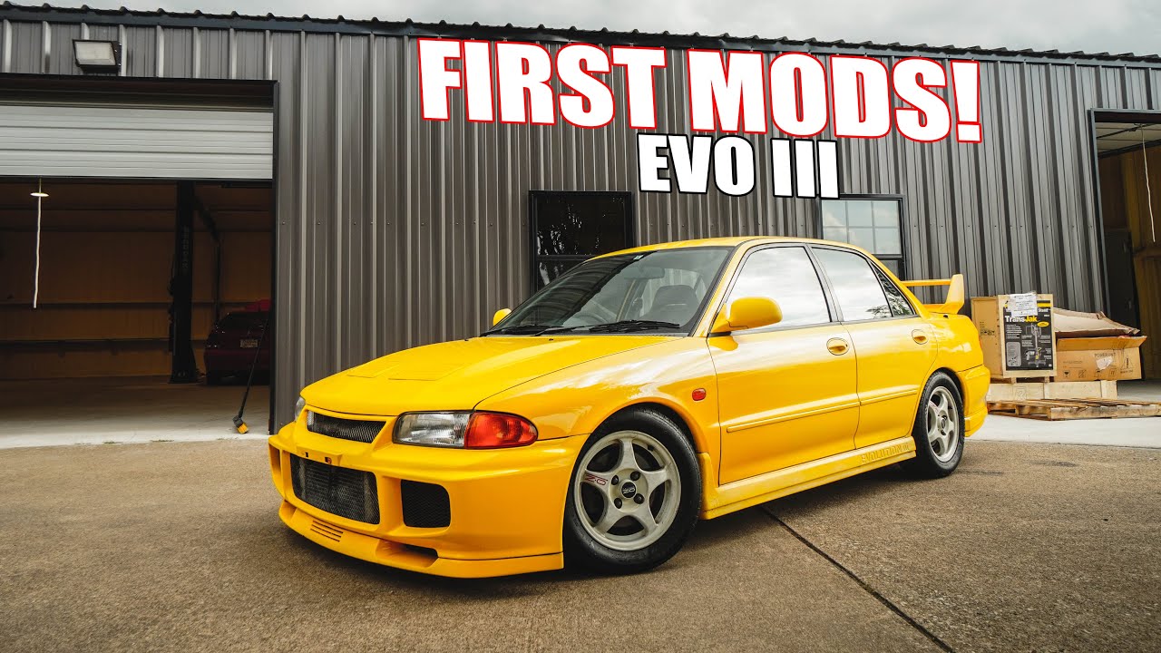 FIRST MODS for my EVO III GSR! Coilover Suspension Install - YouTube