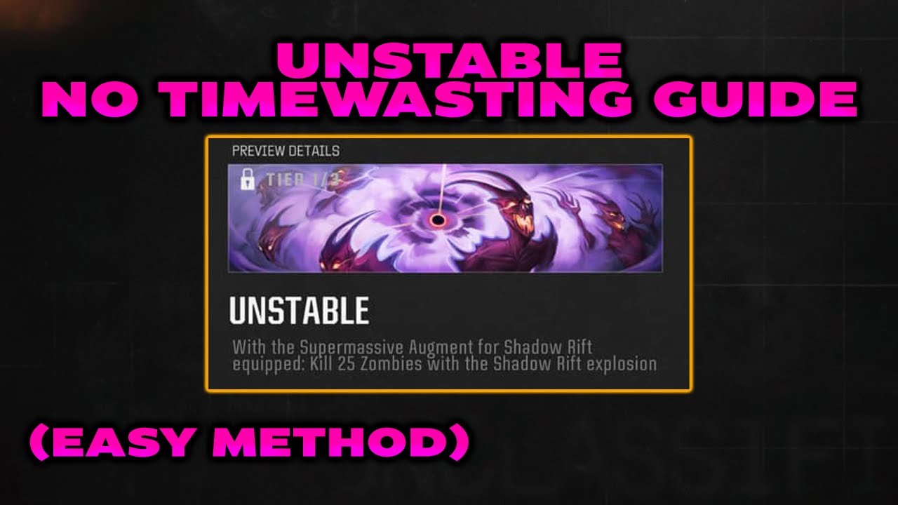 "Unstable" Challenge Guide - No Timewasting - YouTube