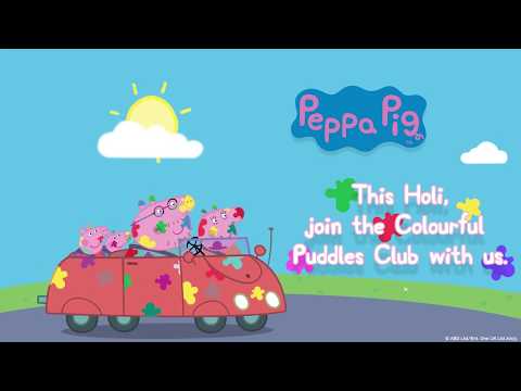 Peppa Pig | Colourful Puddles | #HoliWithPeppa